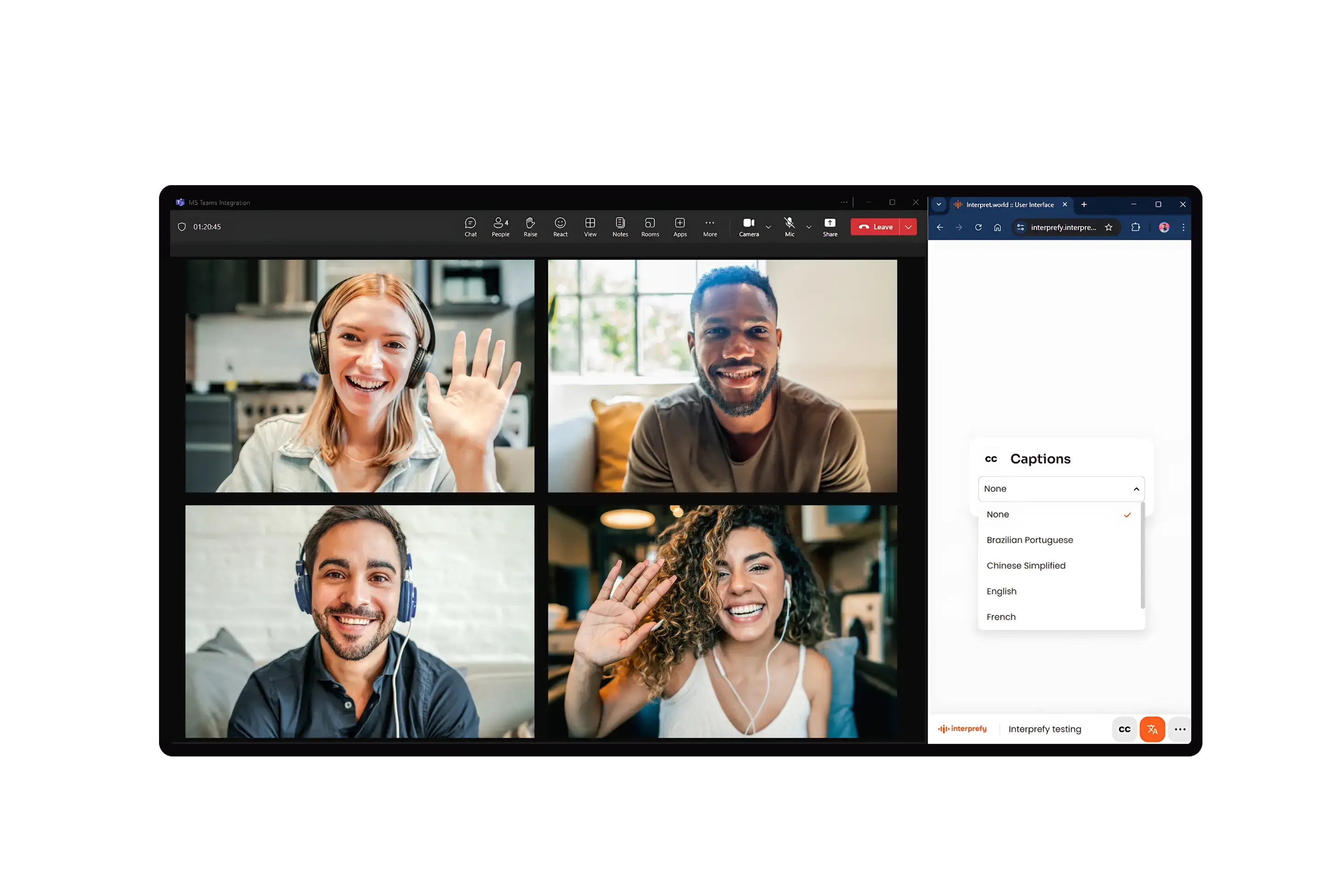Interpretation and Live Translation for MS Teams | Interprefy